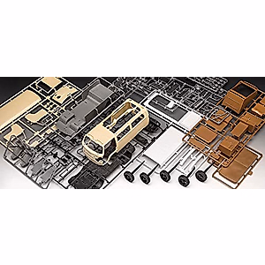 Revell 07676 Volkswagen T2 Camper (Easy-Click) Model Kit 1:24 Scale, Unvarnished