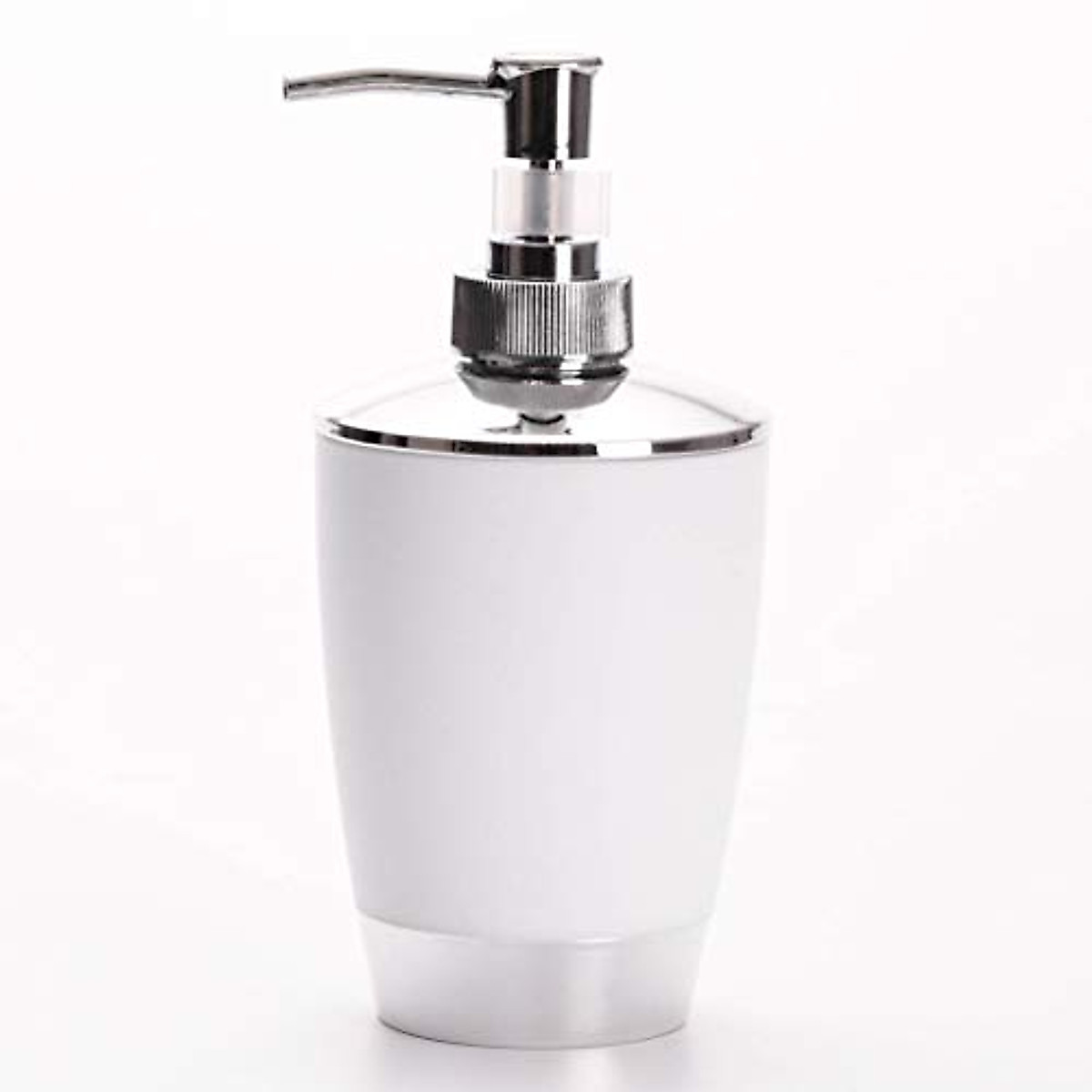 Zuvo 6 Pcs Plastic Bathroom Accessory Set Luxury Bath Accessories Bath Set Lotion Bottles, Toothbrush Holder, Tooth Mug, Soap Dish, Toilet Brush, Trash Can, Rubbish Bin (White)