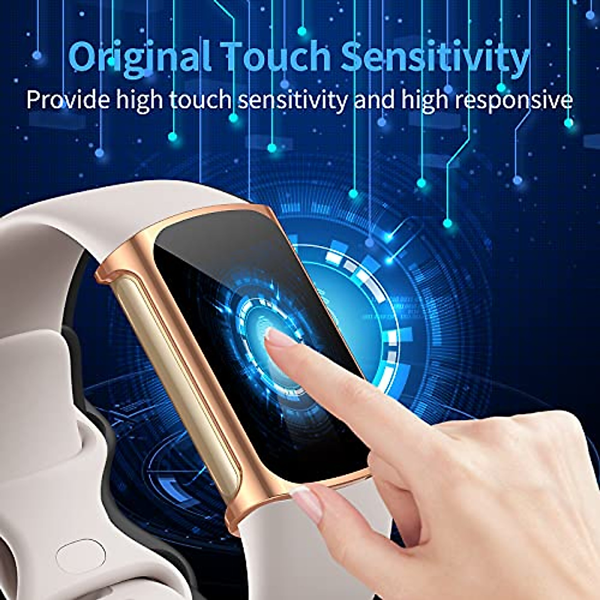 NANW 3-Pack Screen Protector Compatible with Fitbit Charge 5 (Not for Charge 4/3), TPU Rugged Bumper Case Cover All-Around Protective Plated Bumper Shell Accessories for Charge 5 Smartwatch