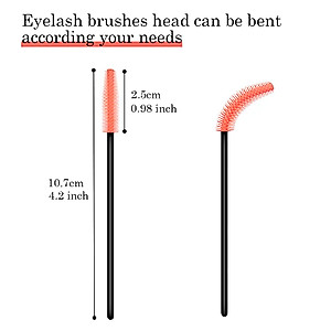 Shintop Disposable Silicone Eyelash Mascara Applicator Wands (Tower-Shape)