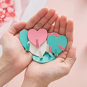 ZAAWUUT Adhesive Wall Hooks,10 Pieces Stainless Steel Decorative Sticky Hanger Without Nails for Home Office Classroom (White)