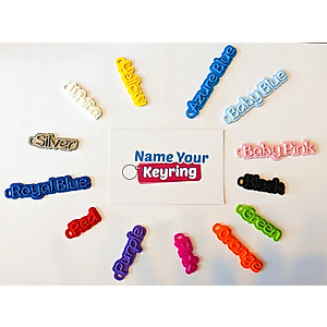 Personalized Keyring - Two Colors - Name Tag! School Bag! Holidays! Birthday! Party!