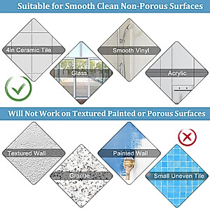 Shower Handle 1 Pack Grab Bars for Bathtubs & Showers, 12 inch Grab Bars for Bathroom with Strong Hold Suction Cup, Balance Bar Safety Hand Rail for Injury, Senior, Elderly Grey