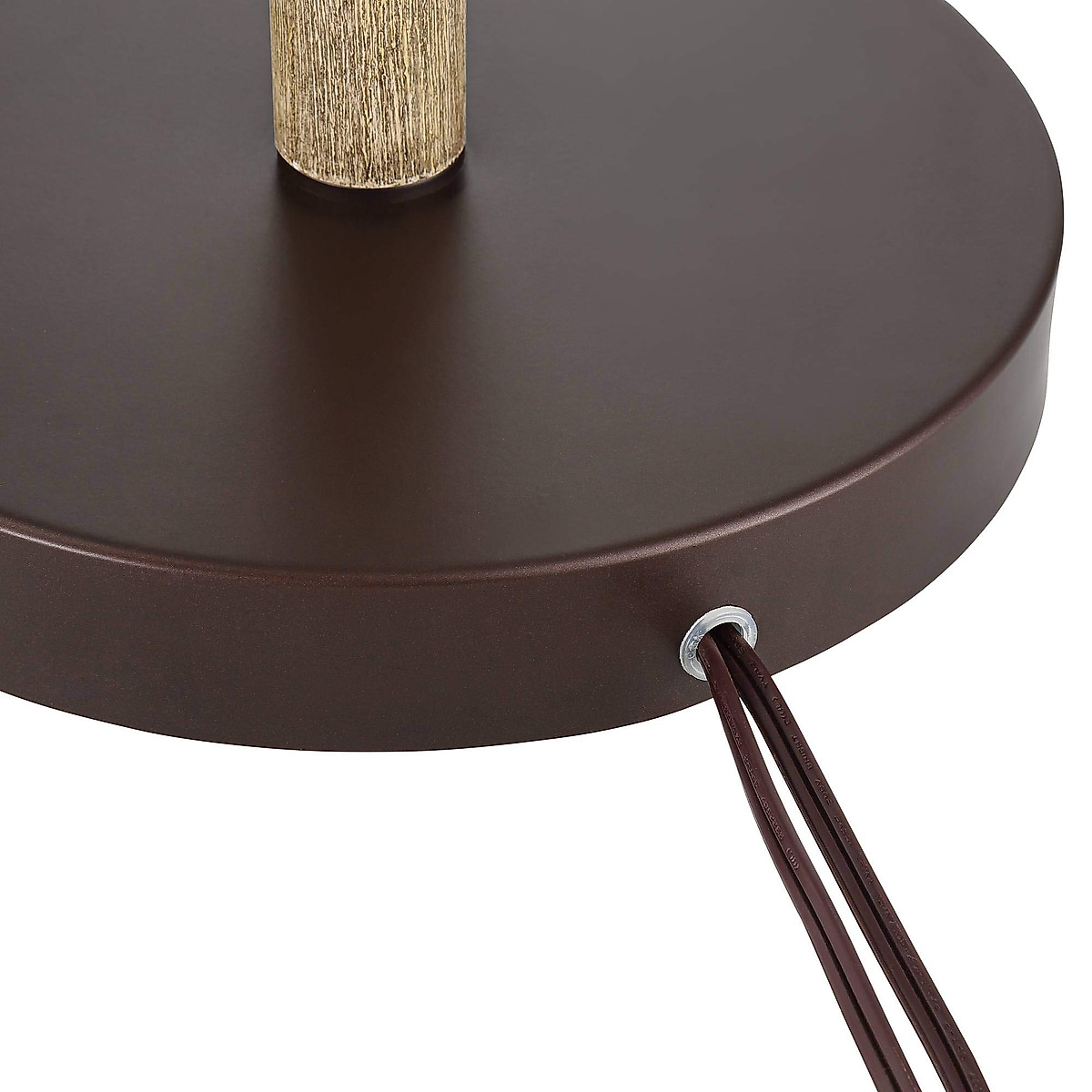 Franklin Iron Works Plymouth Rustic Farmhouse Torchiere Floor Lamp Standing 3-Light Dimmable 72" Tall Bronze Faux Wood Metal Mica Cone Shade Decor for Living Room Reading House Bedroom Home Office