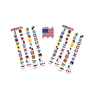 Made in The USA! 2 Packs of Flag It Nautical Signal Flag Stickers, 100 Nautical Sticker Decals