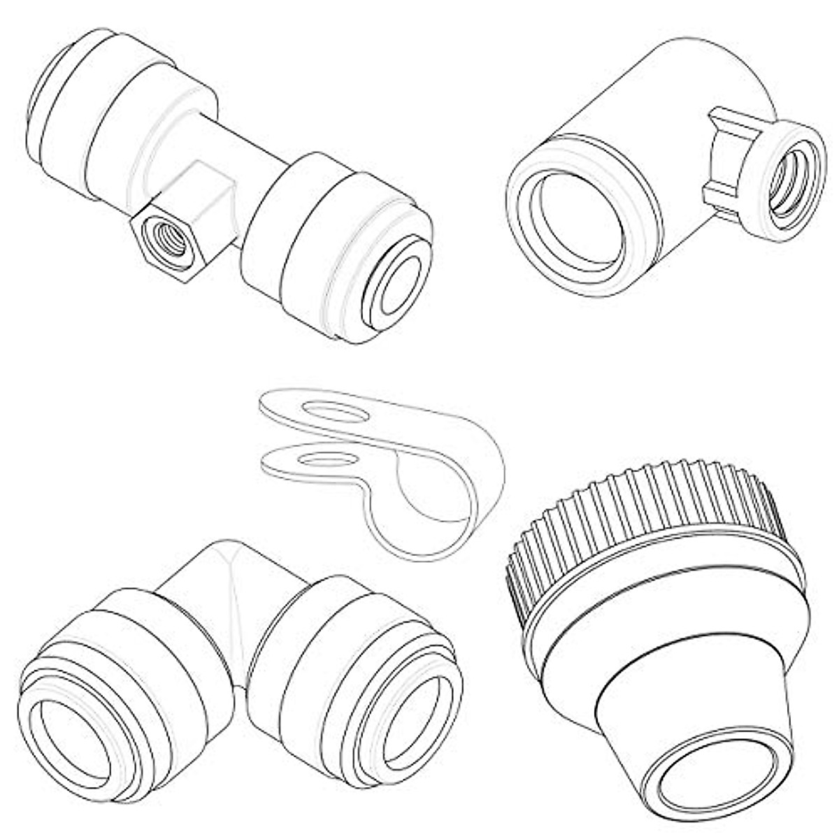mistcooling - Patio Misting Kit Assembly - Make Your own Misting System - Easy to Build and Install - 5 Minute Installation (36Ft - 8 Nozzles)