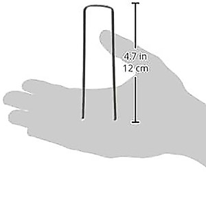 Easy Gardener Fabric & Garden Staples Commercial Grade Attaches Landscape Fabric and Turf to Soil (4.5 inches x 1 inch) 11 Gauge Reusable Garden Staple, 20 Pack