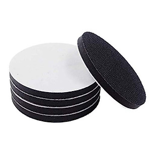 5 Pack 5 Inch Soft Density Interface Pads Hook and Loop 5" Sponge Cushion Buffer Backing Pad (Set of 5)