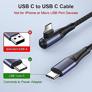 Deegotech USB-C to USB-C Fast Charging Cable 10ft Pack of 2 [60W 3.1A] Nylon Braided Fast Charger Compatible with MacBook Pro/Air, iPad/Pro/Air/Mini, Sumsung Galaxy and More Devices with USB-C Port