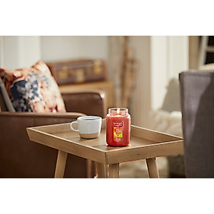 Yankee Candle Autumn Leaves Scented, Classic 22oz Large Jar Single Wick Aromatherapy Candle, Over 110 Hours of Burn Time, Apothecary Jar Fall Candle, Autumn Candle Scented for Home