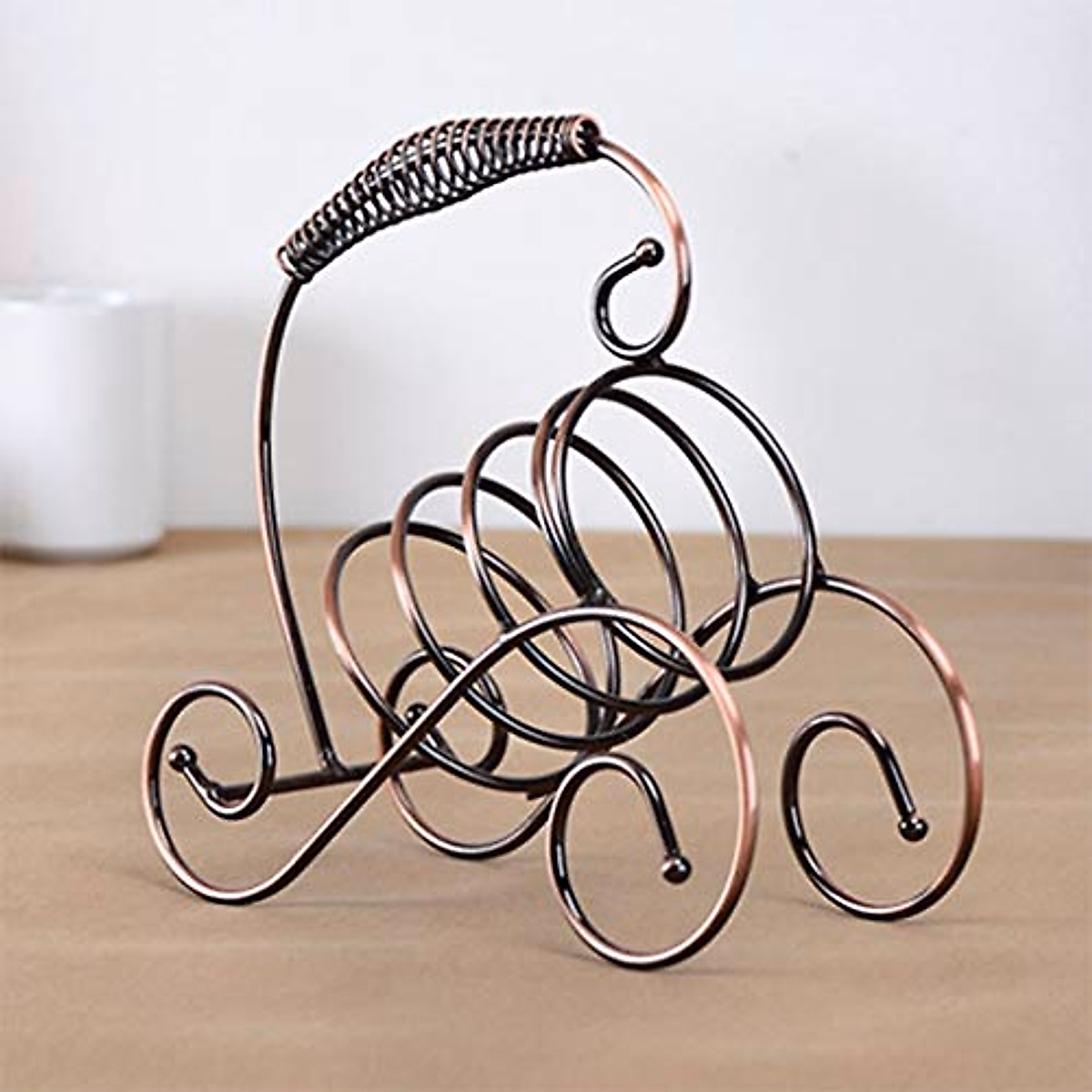 ZYZMH Creative Spring Handle Wine Rack Portable Wine Display Shelf Holder Durable Wine Storage Rack Organizer Bar Decorations