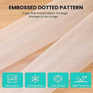 200 Neeyer Vacuum Sealer Bags with Cutter 8 x 12 inch BPA Free Quart Food Vac Storage Bags Compatible with All Vac Machines Meal Prep Sous Vide Bags…