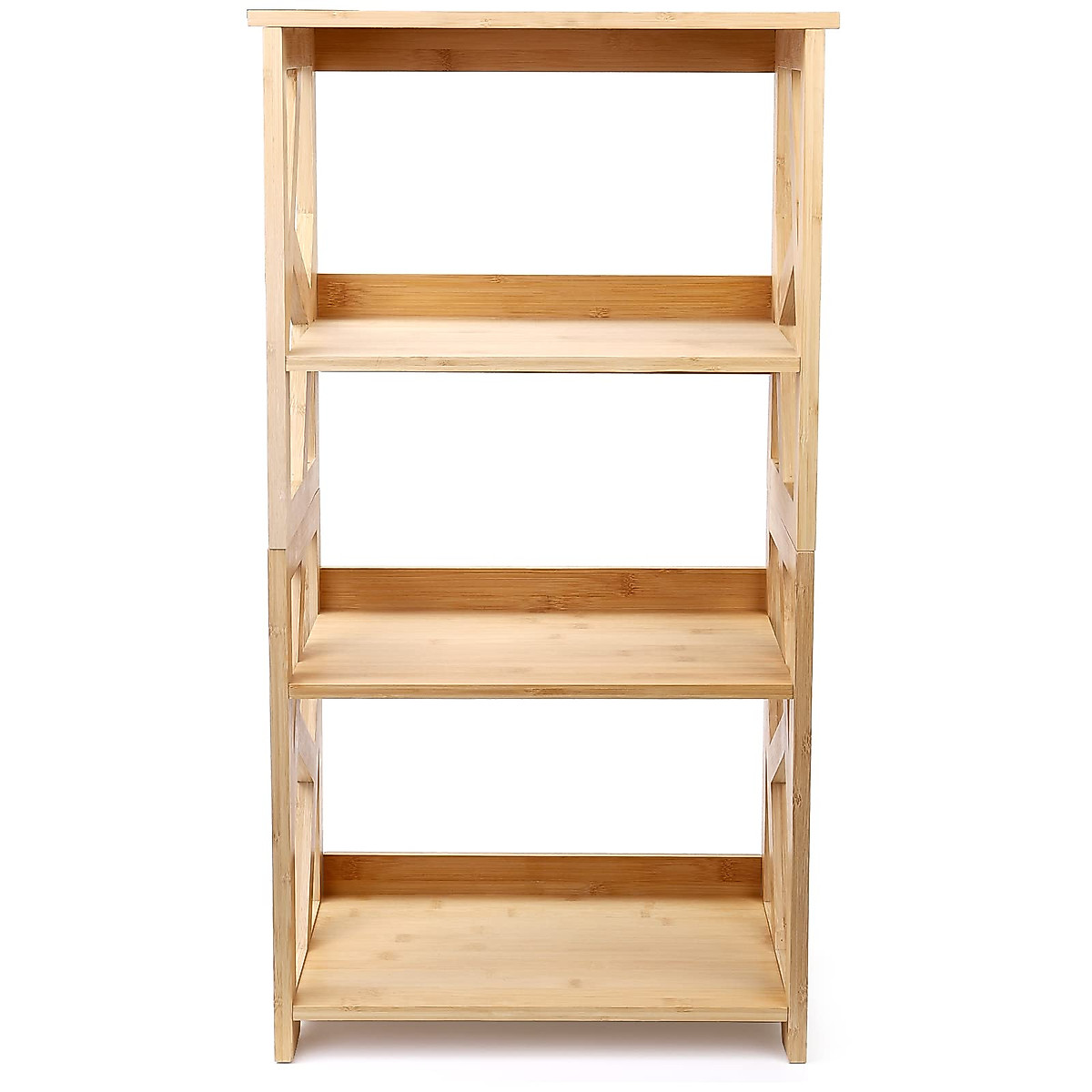 Hedume Bookcase, 3-Tier Open Shelf Bookcase, Small Bamboo Bookshelf, Bamboo Natural Shelving, Book Organizer Storage Open Shelf Rack, Display Shelves for Bedroom, Living Room, Office, Bathroom