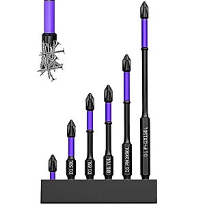 High Hardness and Strong Magnetic Bit - D1 Anti-Slip And Shock-Proof Bits With Phillips Screwdriver Bits, Portable Heavy Duty Magnetic Bit Kit, Cross Slot Head with Storage Base for Power Screwdriver