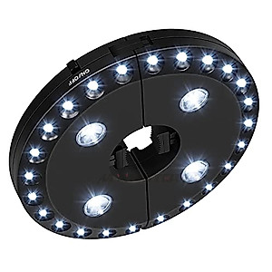 Simple Deluxe Patio Umbrella 3 Brightness Modes Cordless 28 LED Clip Clamp Pole Lighting at 200 lumens Camping Tent Yard Garden Lawn Cantilever Pool