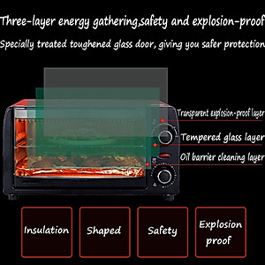 Multi-Function Electric Oven,Household 12L Air Fryer Mini Chicken Oven, High Temperature Baking Mini Cake Oven with Bakeware and Rack Red (Red)