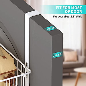 LUCYCAZ Over The Door Hooks Organizer, Door Hanger Towel Rack with 10 Coat Hooks & 2 Mesh Basket Over The Door Shelf, Back of Door Storage Organizer for Barthroom Kitchen Hanging Towel Clothes (White)