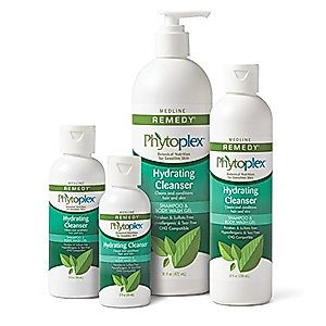 Medline Remedy with Phytoplex Hydrating Cleansing Gel, No-Rinse Body Wash and Shampoo, Paraben and Sulfate-Free, Scented, 16 fl oz