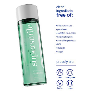 Supersmile Oral Rinse Mouthwash - Clinically Formulated Mint Flavored Sugar Free Dental Mouthwash - Fresh Breath - Anti-Germicidal - Alcohol-Free (16 Fl Oz)