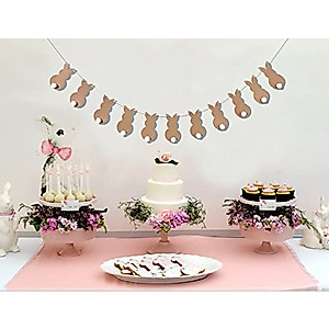 Bunny Banner - Happy Easter Banner,easter Birthday Party Decorations,easter Bunny Hanging Wreath, Happy Easter Home Decoration for Mantels