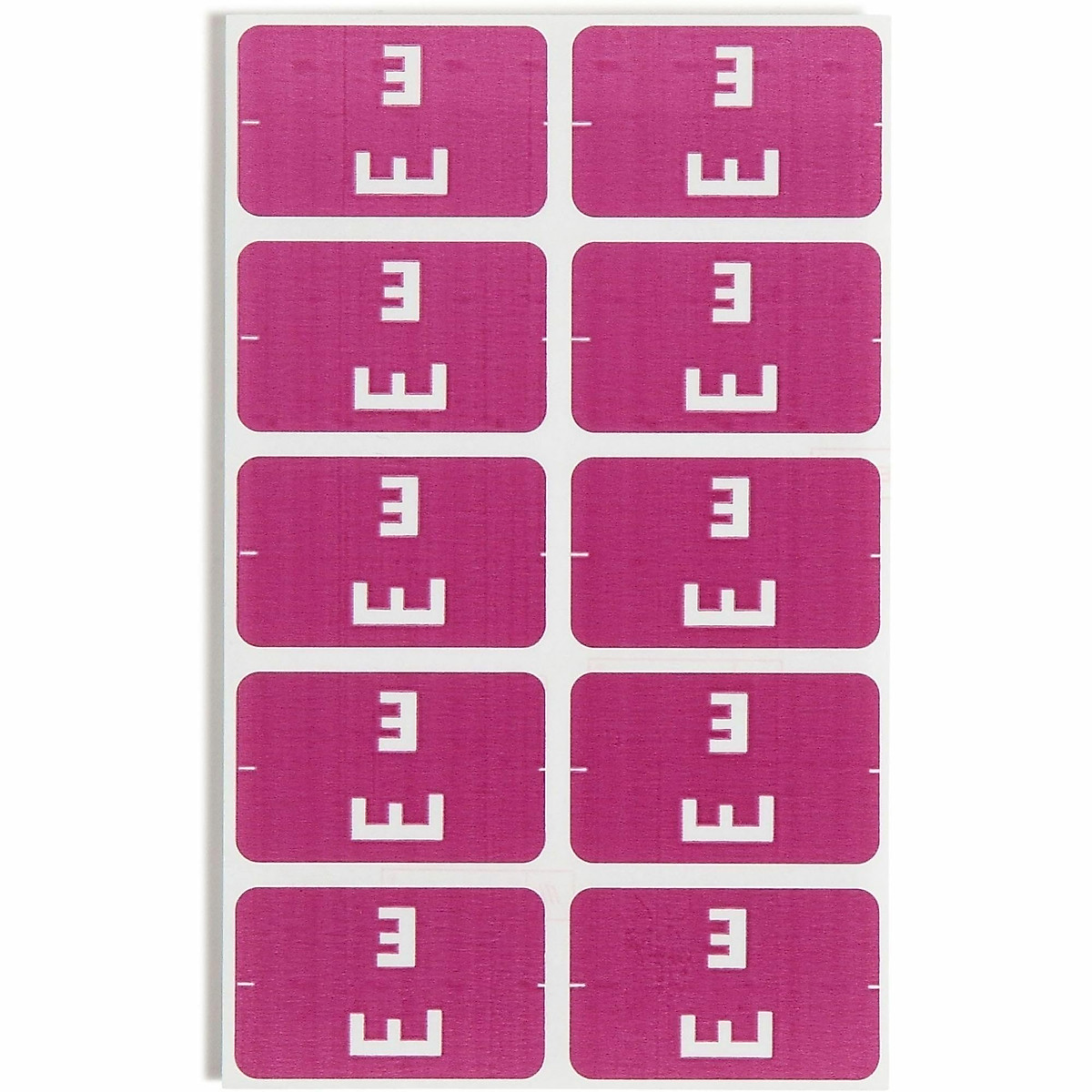 Smead AlphaZ ACCS Color-Coded Alphabetic Label E, Purple, 100 Labels per Pack (67175)