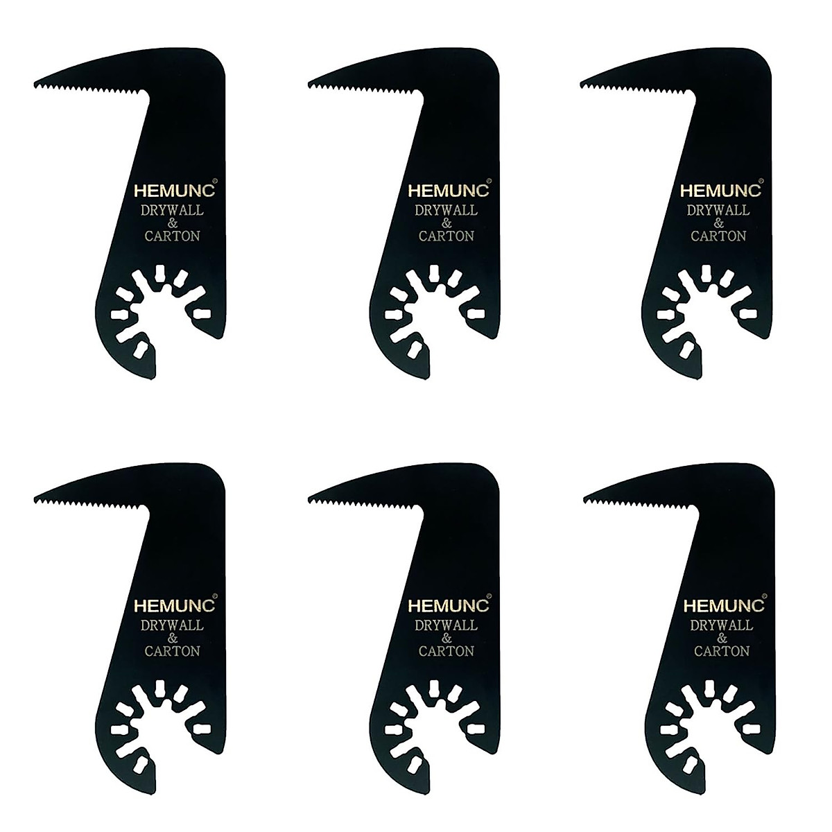 HEMUNC Drywall Blade for Oscillating Tool 6 Pack, Oscillating Saw Blades Fit Dremel, Dewalt, Fein Multimaster, Bosch, Makita, Milwaukee, Rockwell, Ryobi,Craftsman, Ridgid Multitool