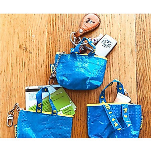 IKEA Key & Coin Purse KNOLIG Bag Small Blue with One Zipper Bag (1 set)