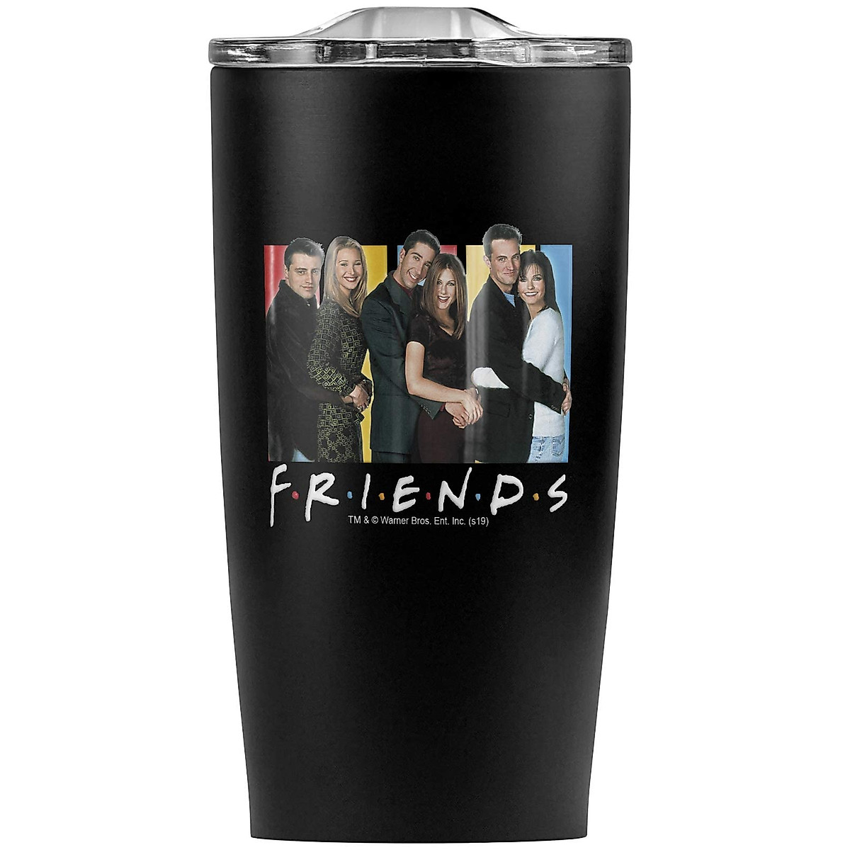Logovision Friends It'S All About Friends Stainless Steel Tumbler 20 oz Coffee Travel Mug/Cup, Vacuum Insulated & Double Wall with Leakproof Sliding Lid | Great for Hot Drinks and Cold Beverages