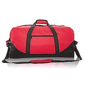 DALIX 25" Big Adventure Large Gym Sports Duffle Bag in Red