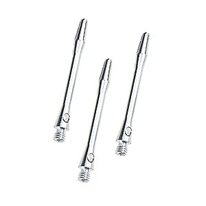Yadaland Spinster Aluminum Dart Shaft Silver Smooth Spin Flow Accurate Shot Tip Hold Tight Forward Balance Make Room for Another Dart Avoid Bounce and Flight Damage Improve Game 3PCS