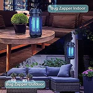 Bug Zapper, Meilen 20W/4000v Electric Mosquito Zapper Portable Mosquito Killer Lamp Waterproof Fly Trap Insect Killer for Indoor and Outdoor Home Backyard Camp Site Garden