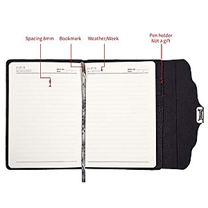 ARRLSDB Lock Diary Leather Journal Writing Notebook Planner Organizer Digital Password Notebook Locking Personal Diary (Black)