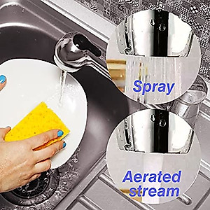 Pull Out Spray Head Bathroom Kitchen Sink Pull-Down Faucet Universal Replacement Part 2 Function Kitchen Sink Faucet Sprayer Head for Bathroom Kitchen Polished Nickel (Plated Nickel)