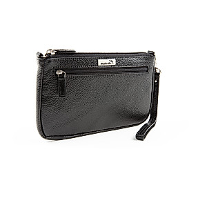 WalletBe Women's Mini Purse Leather Crossbody RFID Blocking Pebbled Black