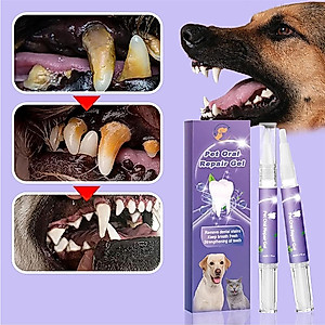 JITEM Pet Oral Care Gel, Pet Teeth Cleaning Pen, Pet Teeth Oral Care Gel for Eliminate Bad Breath, Reduces Plaque & Tartar Buildup Without Brushing (1pc)