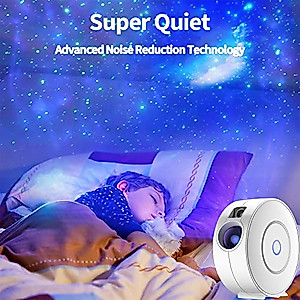Smart Galaxy Projector with Nebula Cloud/Moving Ocean Wave, WiFi Star Projector for Room Decor, Home Theater Night Light Projector, Compatible with Alexa & Google Home