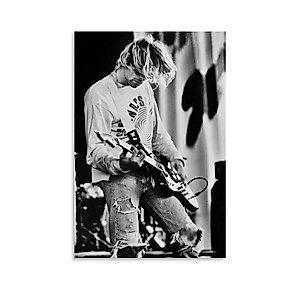 ROCK Singer Poster Kurt Poster Cobain Poster Poster Art Decor Painting Aesthetic Wall Art Canvas for Bedroom Decor 12x18inch(30x45cm) Unframe-style