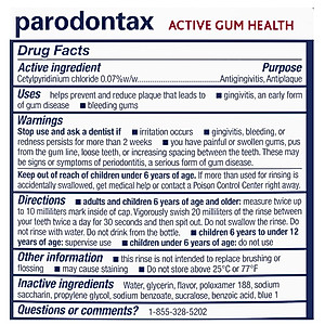 Parodontax Active Gum Health Mouthwash, Antiplaque and Antigingivitis Mouthwash, Mint, 16.9 Fl Oz