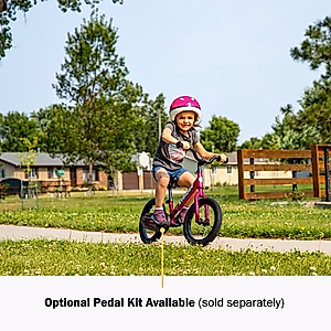 Strider 14x, Funky Fuchsia - Balance Bike for Kids 3 to 7 Years - Includes Custom Grips, Padded Seat, Performance Footrest & All-Purpose Tires - Easy Assembly & Adjustments