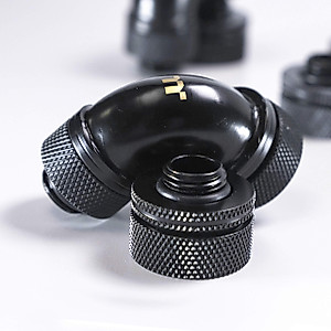 Thermaltake Pacific DIY 16mm OD PETG Compression Fitting Kit Black - CL-W260-CU00BL-A