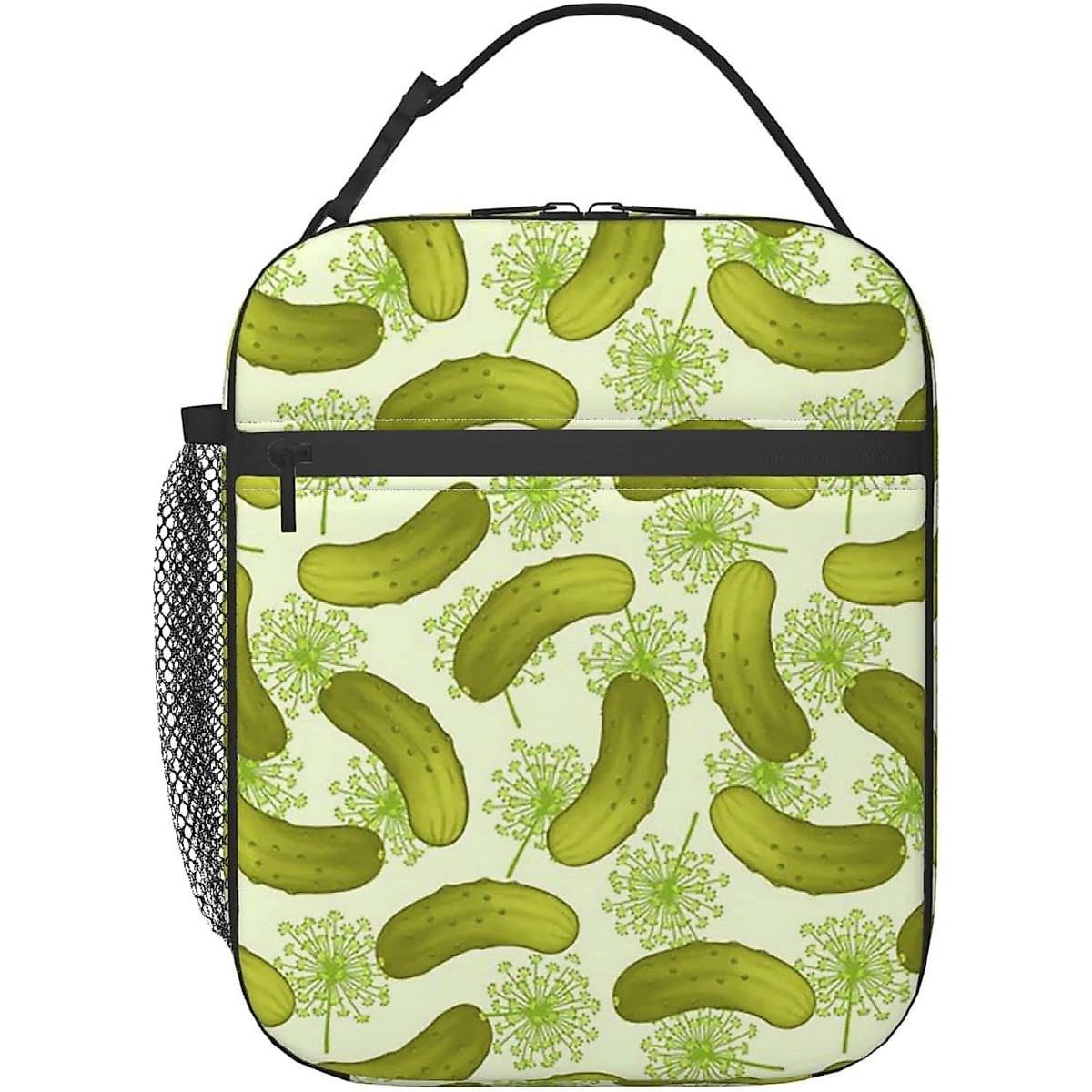 DICITNET Dill Pickles Lunch Box Reusable Insulated Lunch Bag Ladies Men's Lunch Box Suitable for Camping Office School
