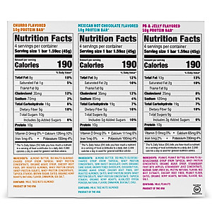 UNiTE Protein Bar, 10g Protein, 200 Calories, Variety Pack, Real Ingredients, No Artificial Sweeteners or Flavors, Gluten & Soy Free, High Protein, Women Owned, 1.59 Oz Bars (12 Pack)
