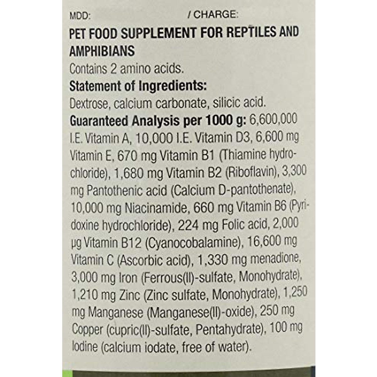 Nekton-Rep Vitamin Mineral Supplement for Reptiles and amphibians, 75gm