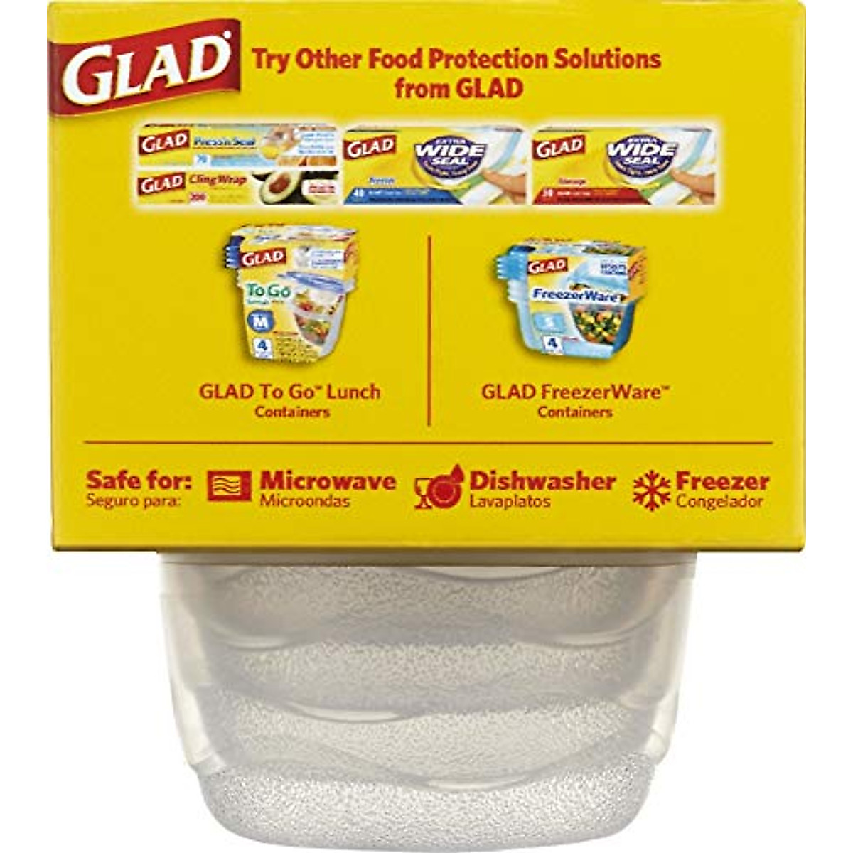 Glad Food Storage Containers - Mini Round Containers - 4 Ounce - 8 Containers