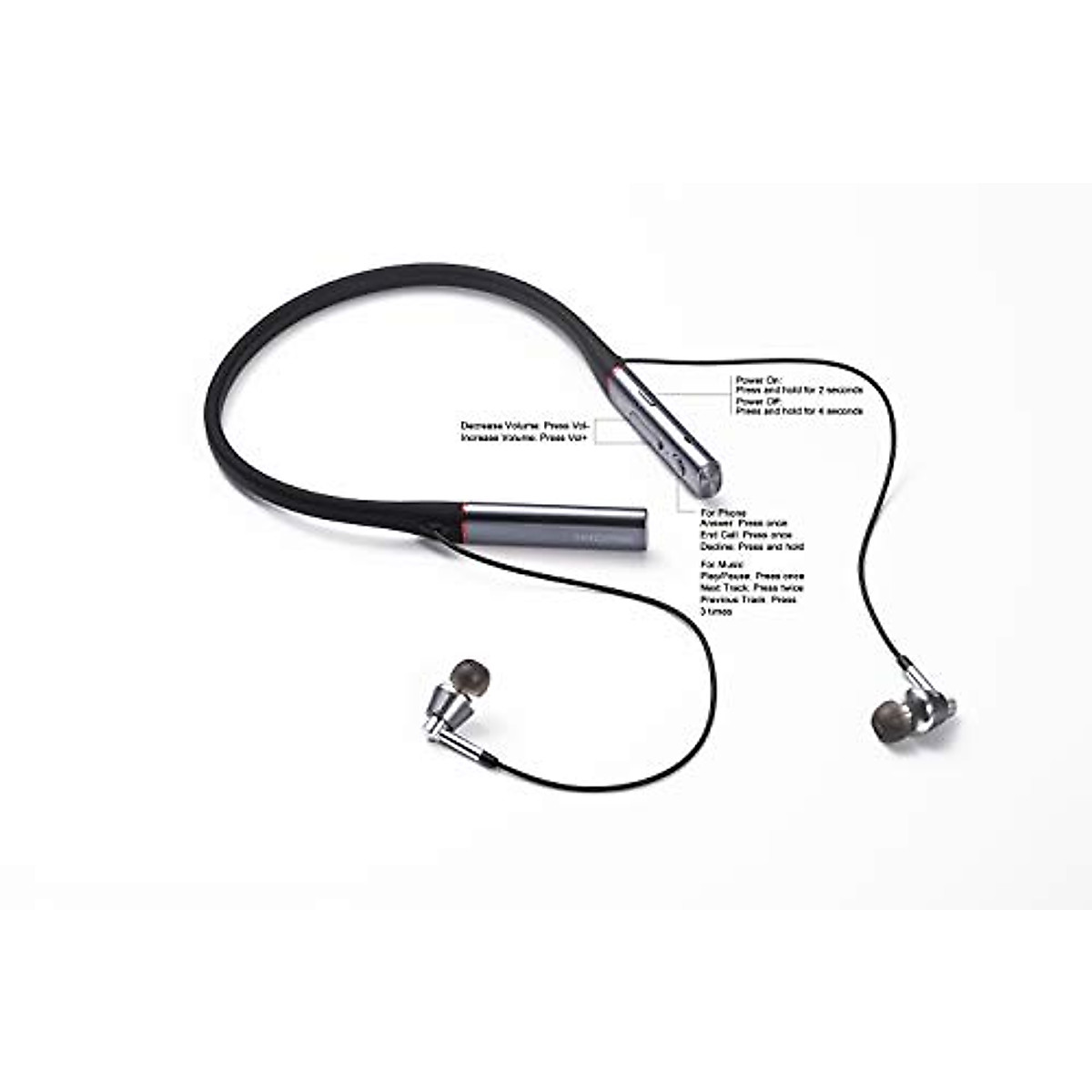 1MORE Triple Driver BT in-Ear Headphones Bluetooth Earphones with Hi-Res LDAC Wireless Sound Quality, Environmental Noise Isolation, Fast Charging, Volume Controls with Microphone - Silver