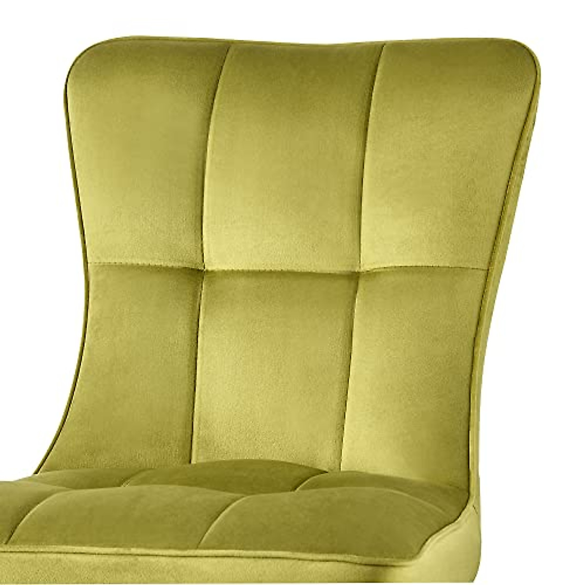 Bekrvio Dining Chairs Set of 4, Modern Velvet Kitchen Chairs with High Back, Upholstered Armless Side Chair Accent Chair with Black Metal Legs for Dining Room, Living Room, Vanity (Olive Green)