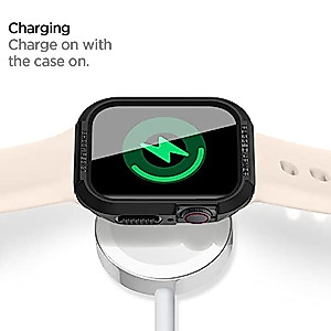 Spigen Rugged Armor Protector Designed for Apple Watch Case Series 8/7 (41mm) and Series SE2/6/SE/5/4 (40mm) - Black