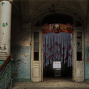 Kesoto Halloween Bloody Doorway Curtain Creepy Carnival Door Curtain Decoration, 54 x 38 in