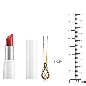 LE VIAN 1/2 Carat Diamond Infinity Knot Pendant Necklace for Women in 14k Yellow Gold (Brown/G-H, VS2-SI1, cttw) on 18 Inch Chain with Lobster Claw Clasp