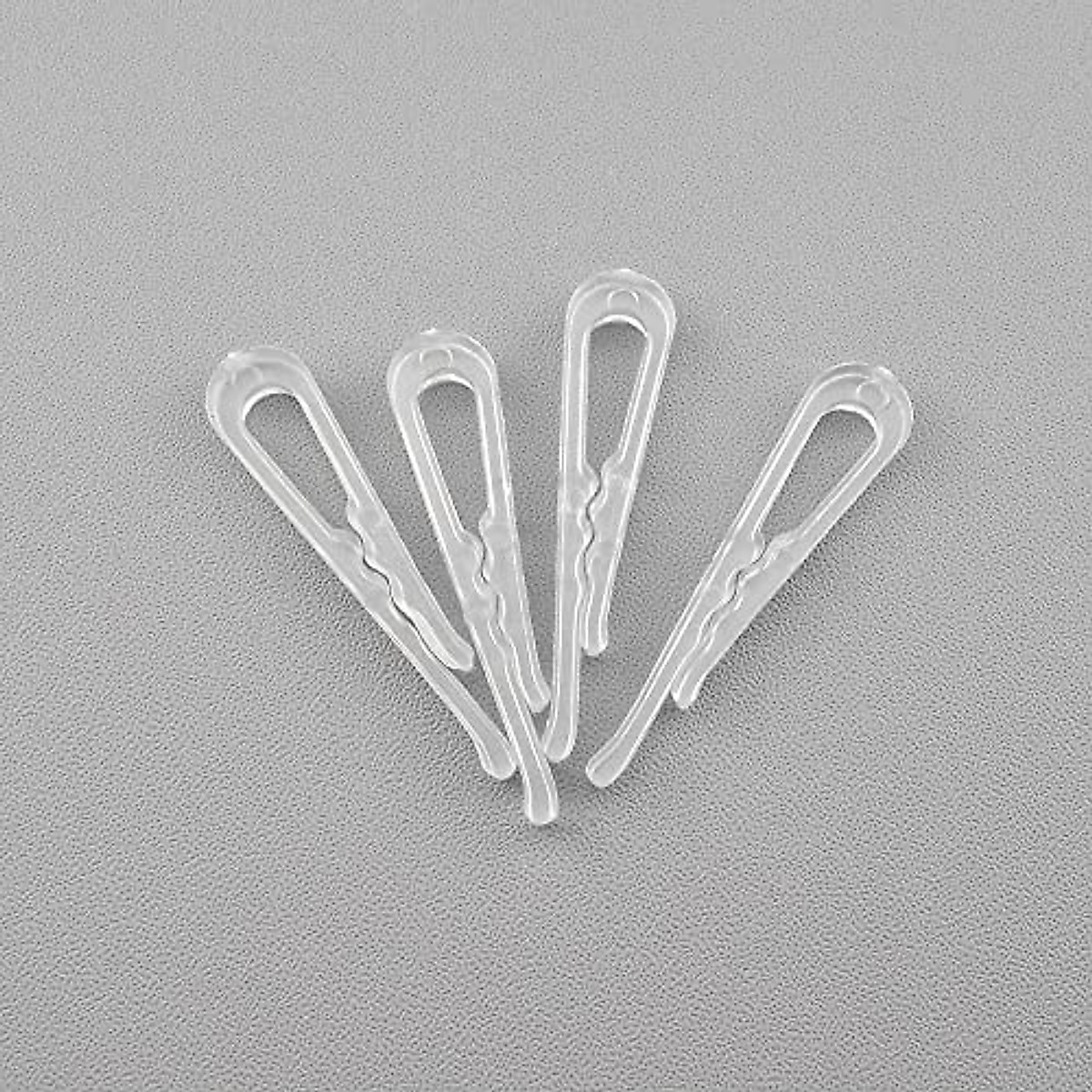 Hao Pro 38mm Length Clear Plastic Alligator Clip Easy Storage Securely Clip Prevent Damage Fabric Flexible Material U Shape Transparent Garment Clips 170 Pieces for Folding Ties Socks Pants Shirts
